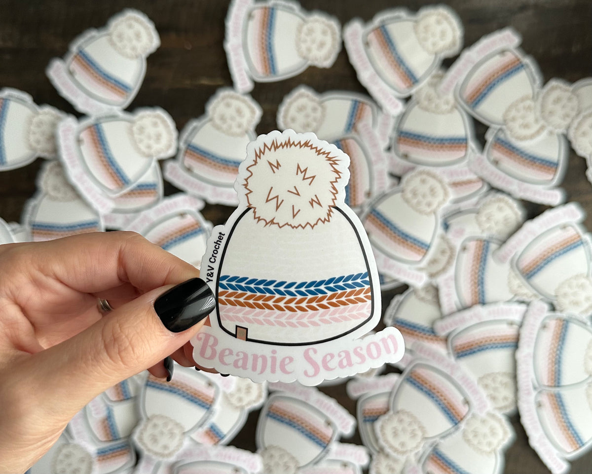 Beanie Season sticker – Y&V Crochet